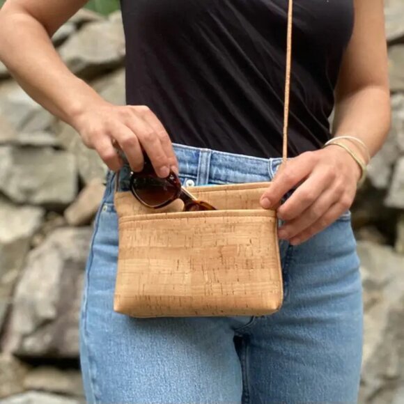 Bags | Nwot Natural Cork Crossbody Bag | Poshmark